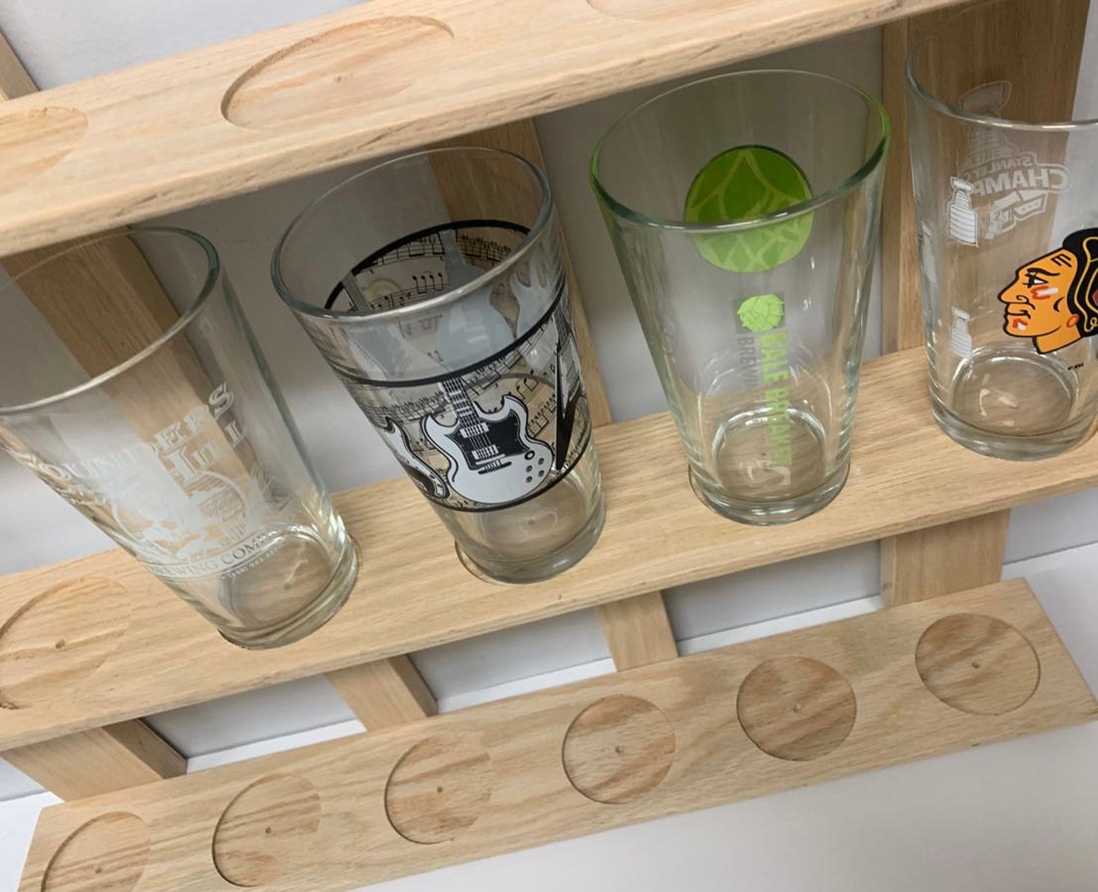 Pint Beer Glass(24) Display Unfinished DIY - Etsy