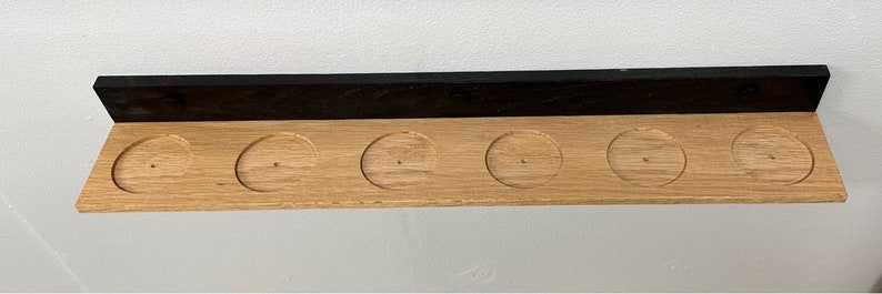 Pint Beer 6 Glass Display Shelf Natural/black Oak - Etsy