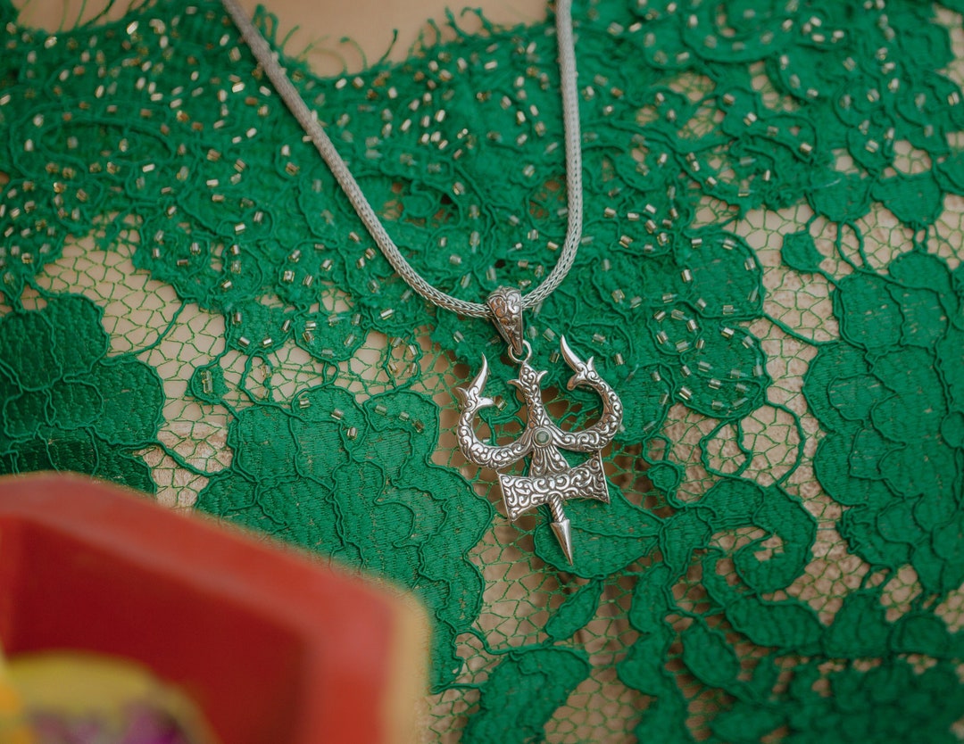 Gold Plated Siwa Weapon trisula drum Balinese Handcraft Pendant High ...