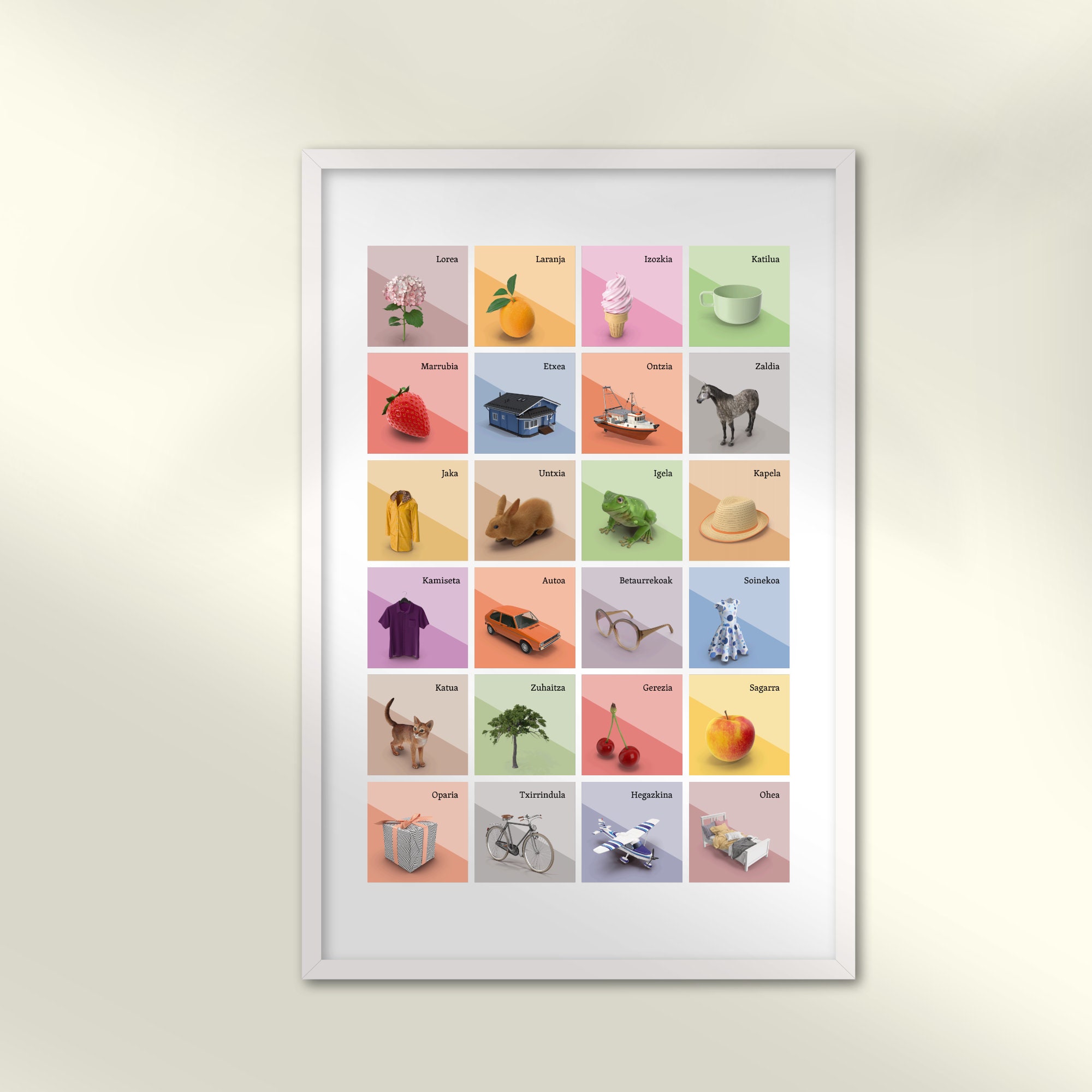 BASQUE euskara Poster for Visual Language Learningclassroomwall Arthome ...