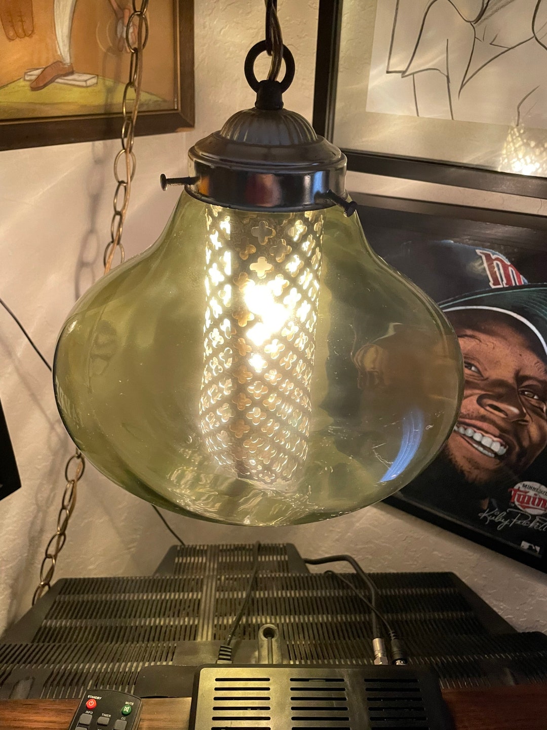 Mid Century Swag Light - Etsy