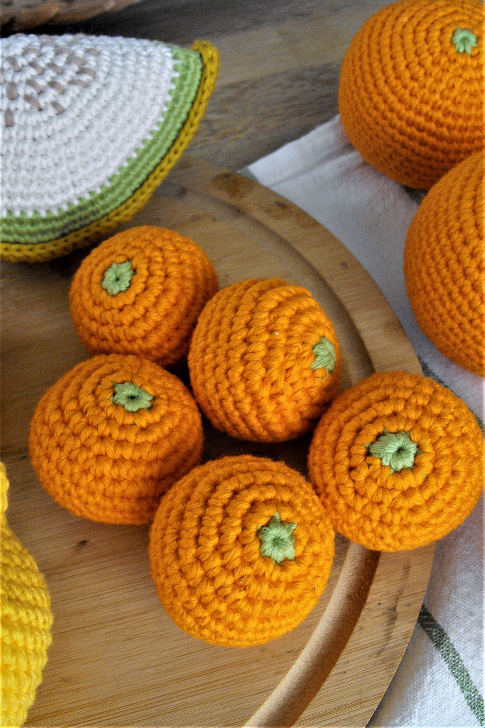 Cotton Tangerines Mandarin Crochet Stuffed Fruits Amigurumi - Etsy