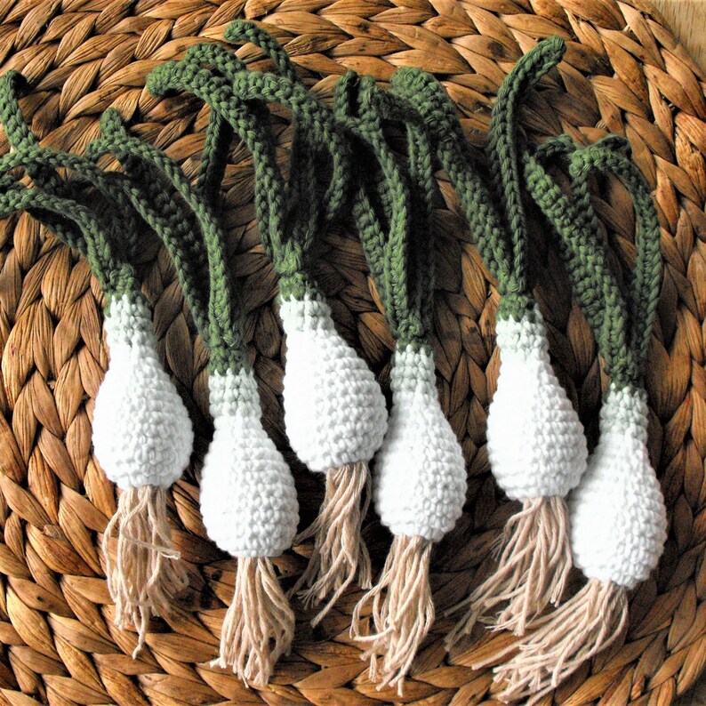 Crochet Spring Onion Stuffed Amigurumi Vegetables Cotton - Etsy