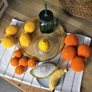 Cotton Tangerines, Mandarin, Crochet Stuffed Fruits Amigurumi, Play ...