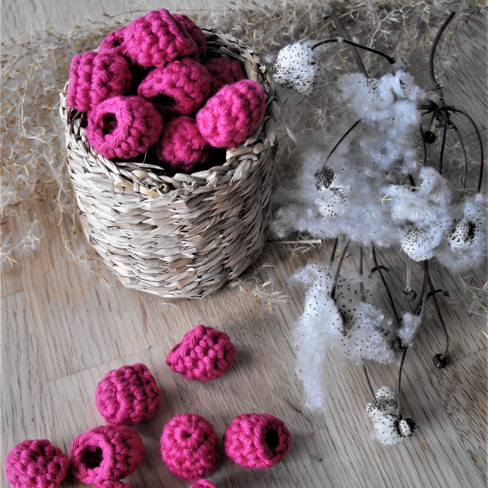 Crochet Raspberries Cotton Fruits Amigurumi Yarn Play Food - Etsy