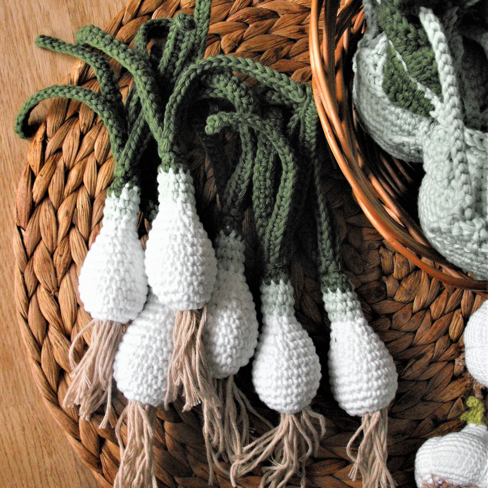 Crochet Spring Onion Stuffed Amigurumi Vegetables Cotton - Etsy