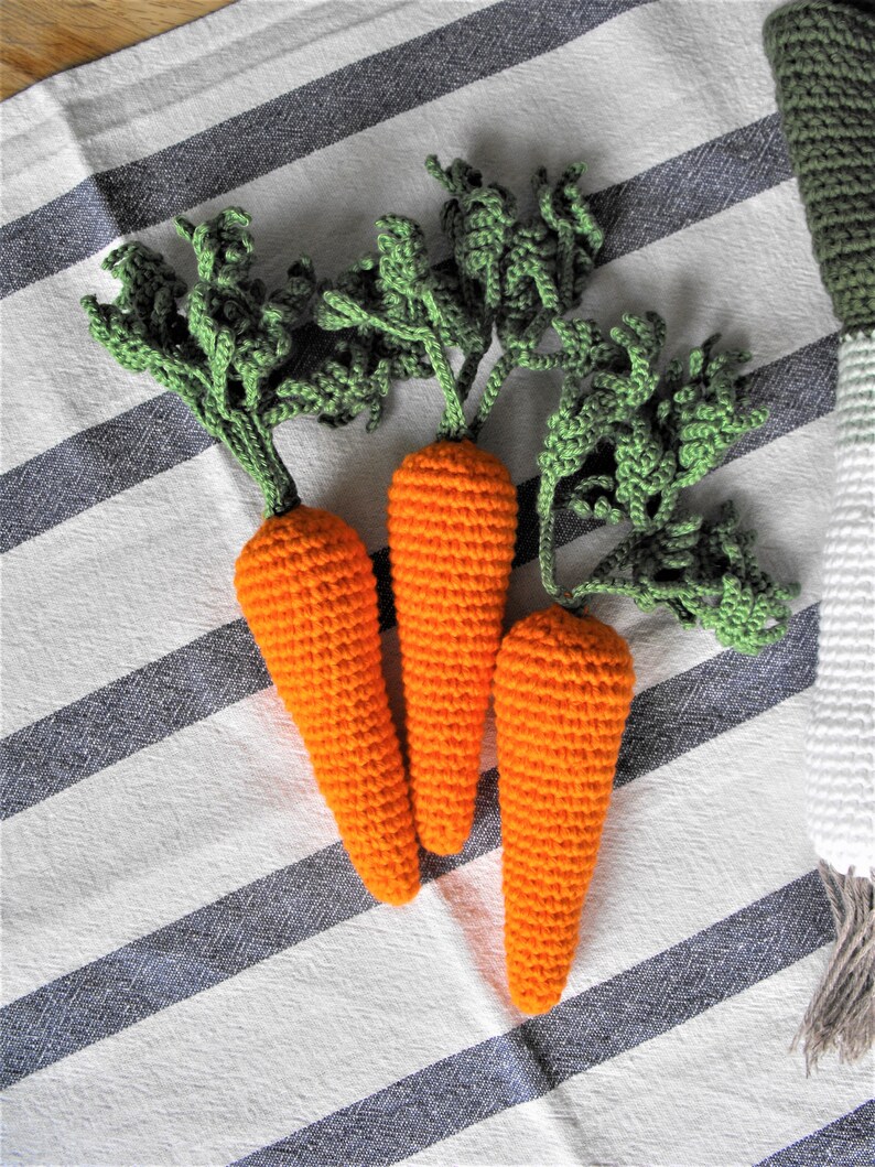 Crochet Carrot Stuffed Amigurumi Vegetables Play Food | Etsy