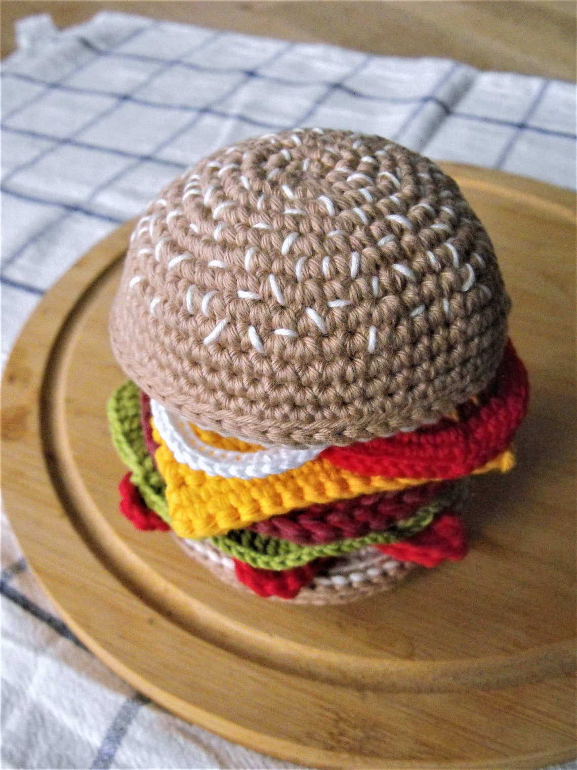 Crochet Hamburger Burger Play Fast Food Set for Kids Kitchen - Etsy