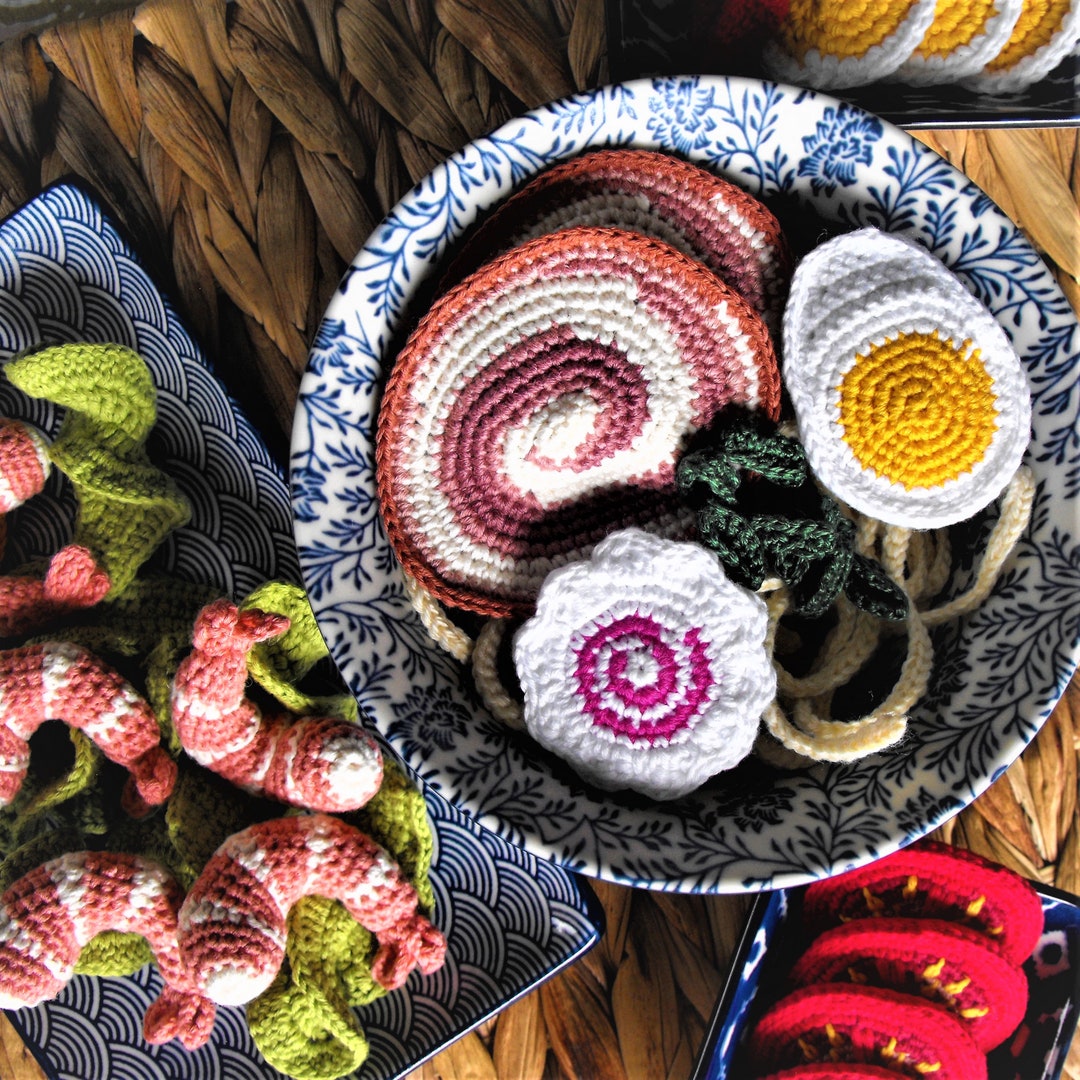 Ramen Soup, Crochet Play Food Set, Fake Food for Kids Kitchen ...
