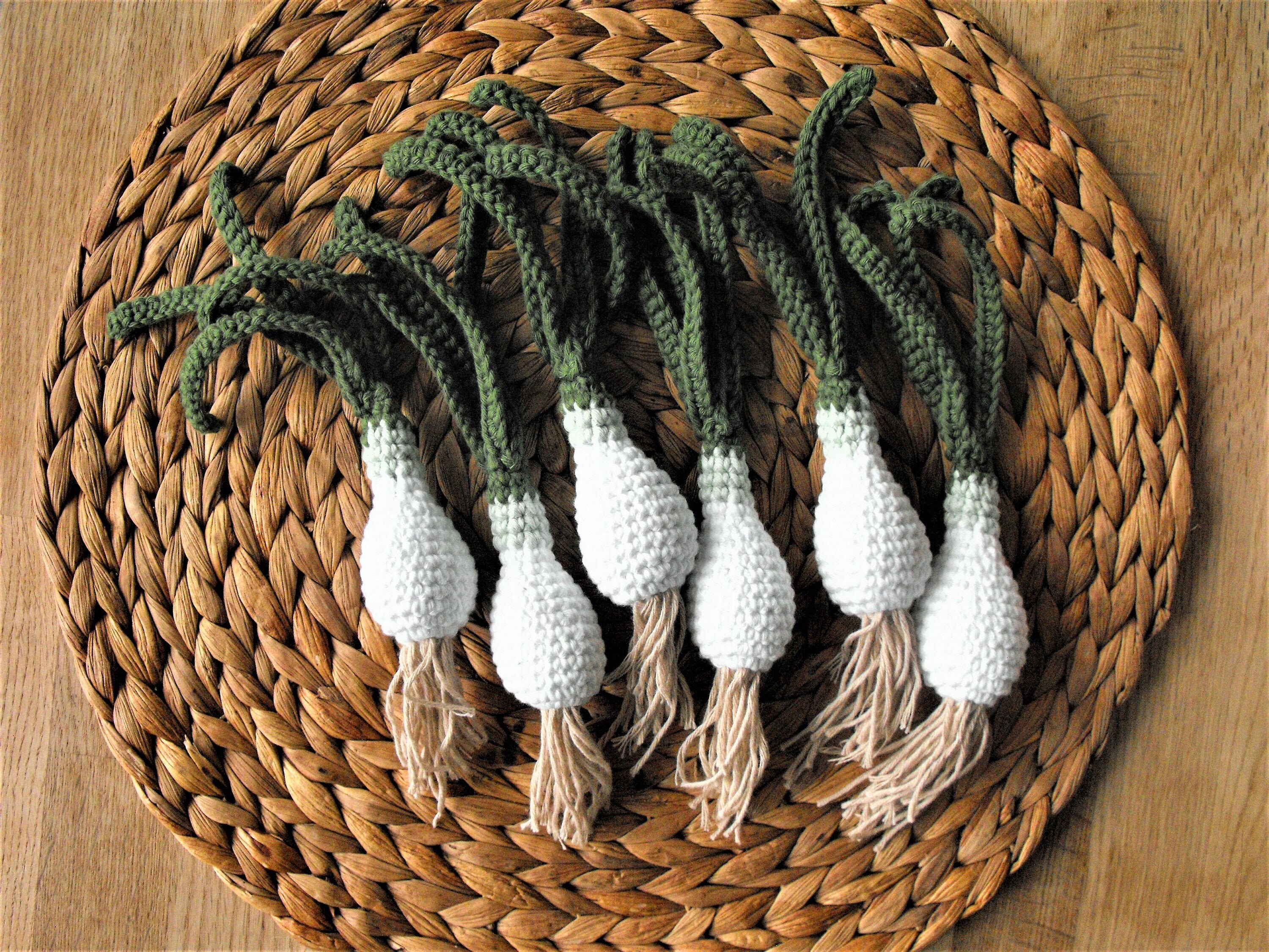 Crochet Spring Onion Stuffed Amigurumi Vegetables Cotton - Etsy