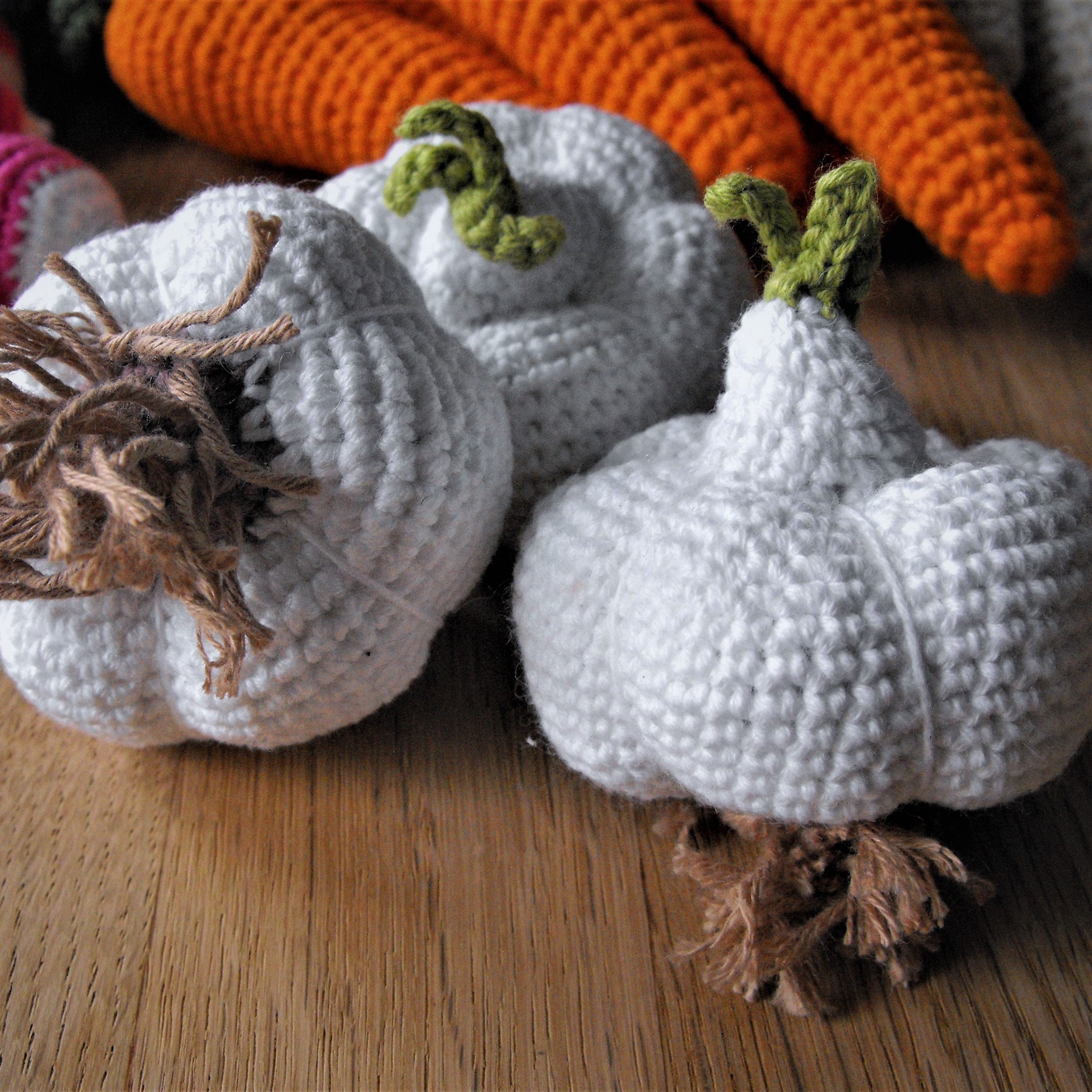 Crochet Garlic, Cotton Yarn Vegetables Toys, Pretend Play Food ...