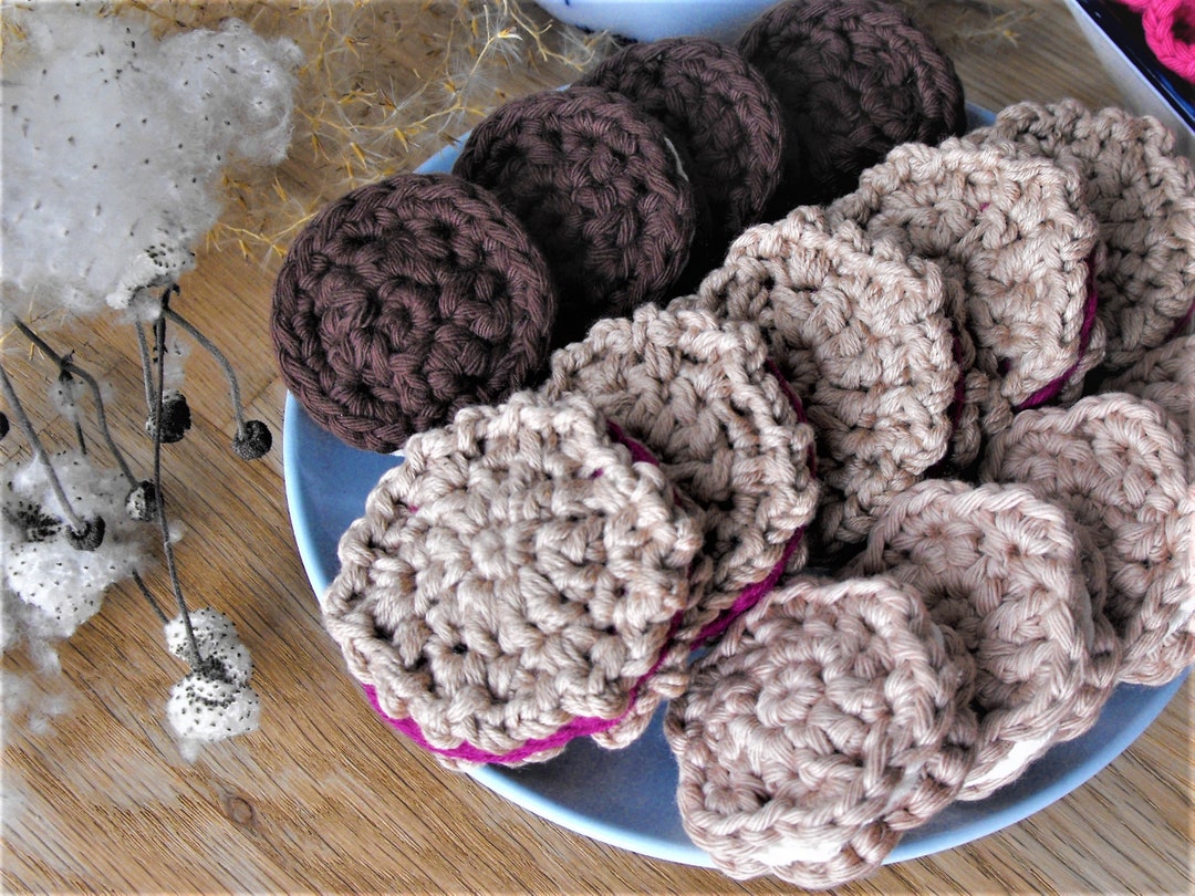 Biscuits au crochet, amigurumi jouer de la nourriture, bonbons en fil ...