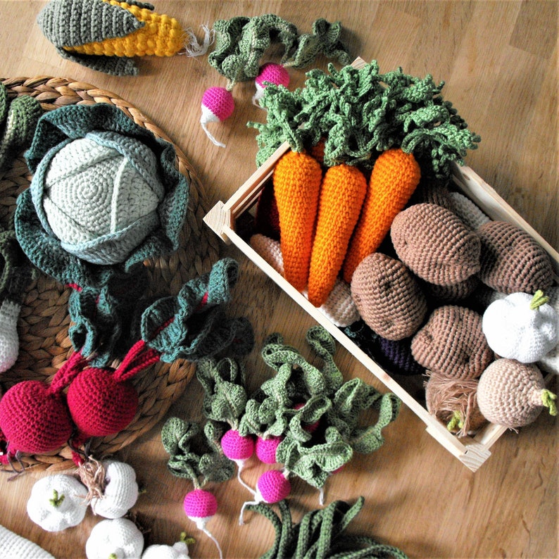 Crochet Carrot Stuffed Amigurumi Vegetables Play Food - Etsy