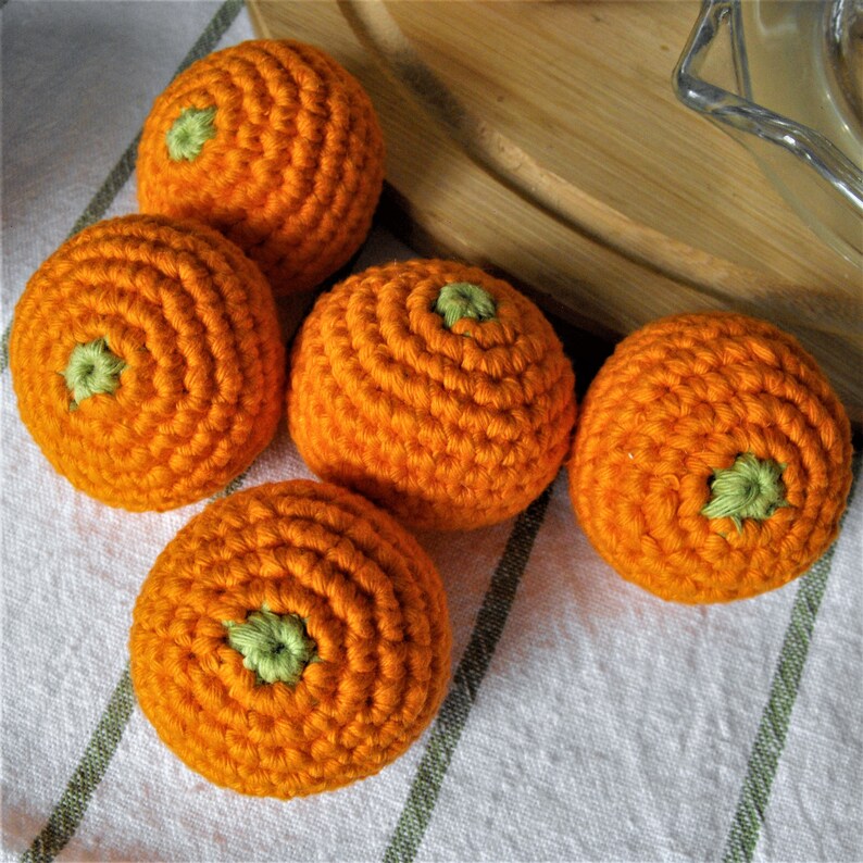 Cotton Tangerines Mandarin Crochet Stuffed Fruits Amigurumi - Etsy