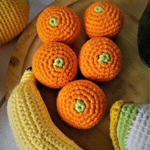 Cotton Tangerines, Mandarin, Crochet Stuffed Fruits Amigurumi, Play ...