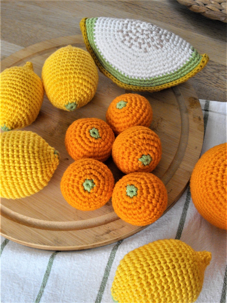 Cotton Tangerines Mandarin Crochet Stuffed Fruits Amigurumi - Etsy