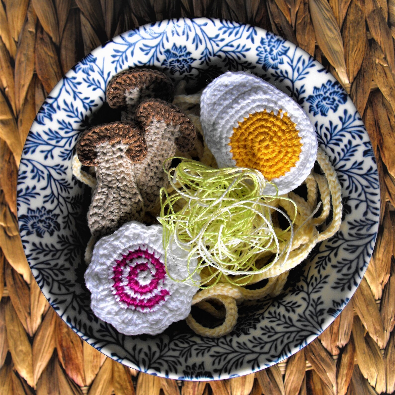 Ramen Soup Crochet Play Food Set Fake Food for Kids Kitchen - Etsy