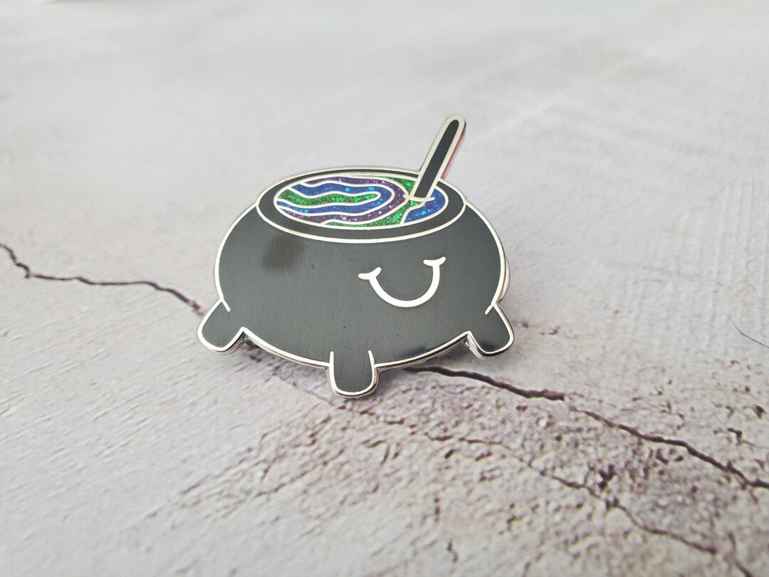 Magical Inspired Wizarding Pins, First Year Supply Cauldron, Enamel Pin ...