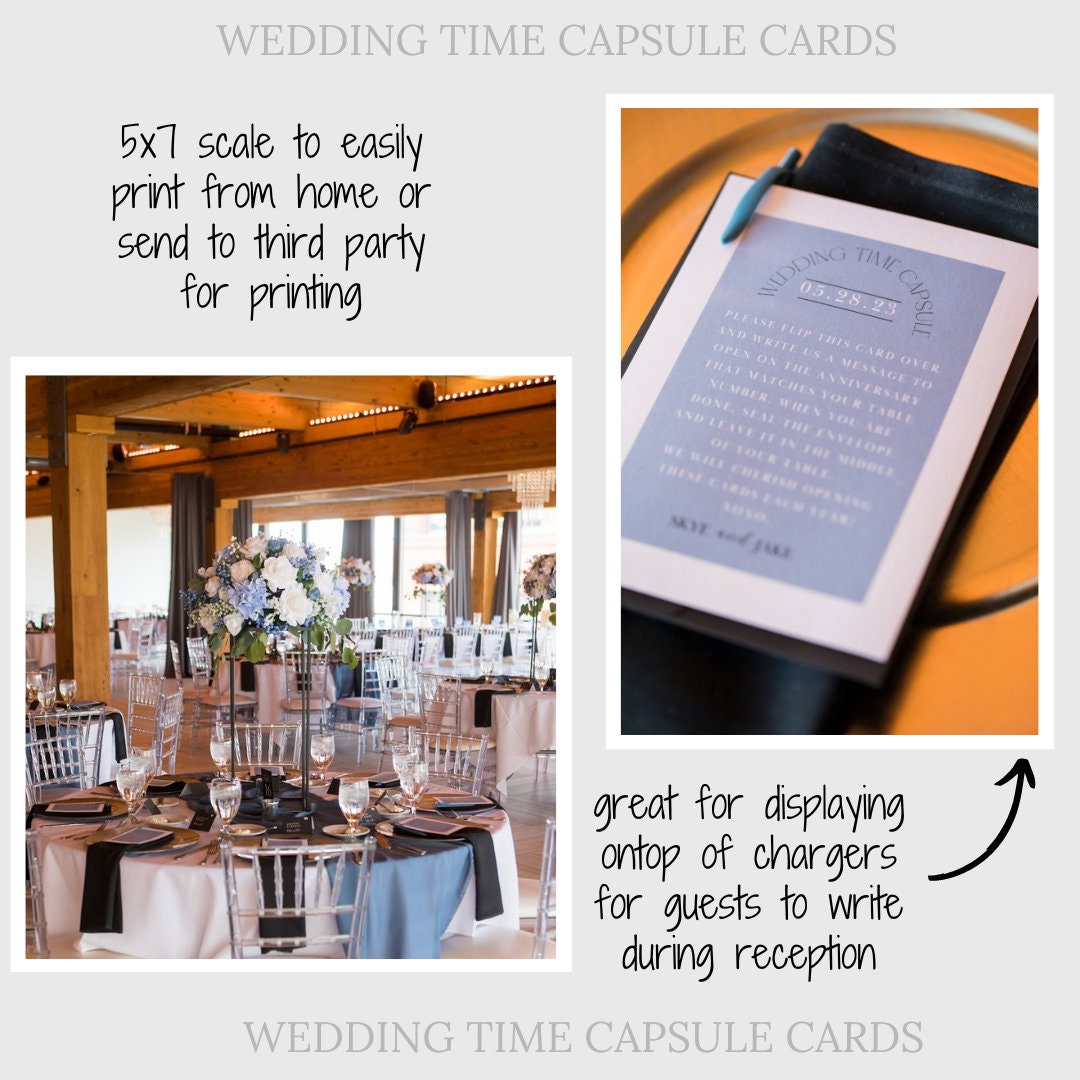 Wedding Time Capsule Card Template CUSTOMIZABLE CANVA - Etsy