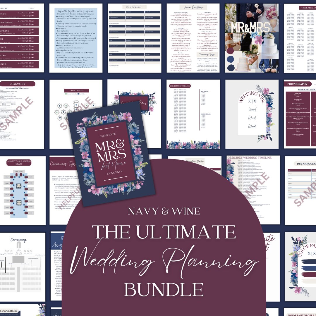 Ultimate Wedding Planning Binder Template, Customizable Canva Template ...
