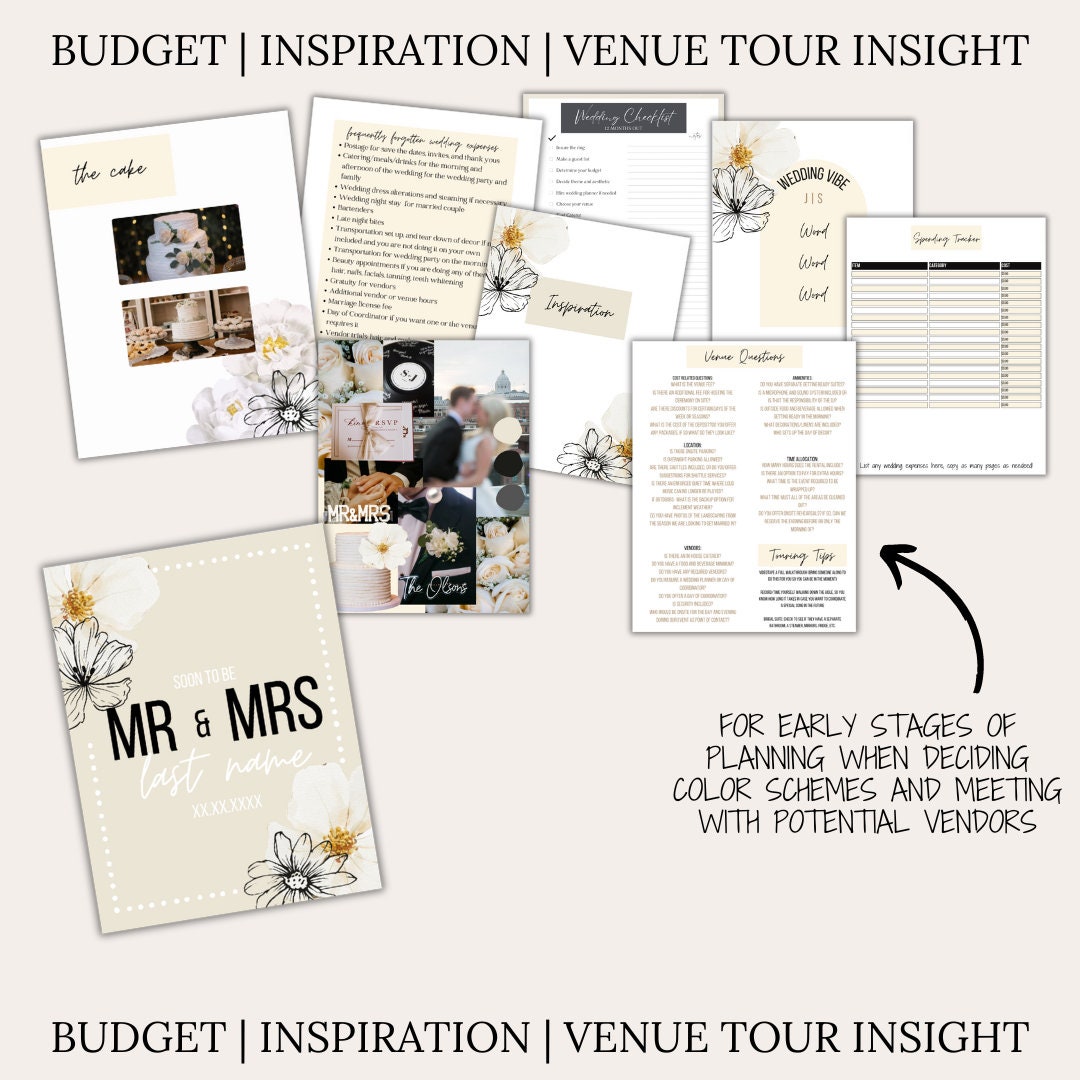 Ultimate Wedding Planning Binder Template | Customizable Canva Template ...