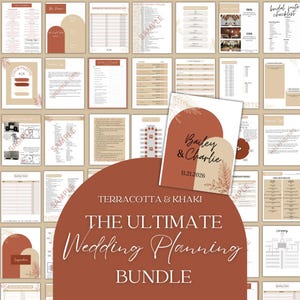 Ultimate Wedding Planning Binder Template | Terracotta Tan,customizable Canva Template ...