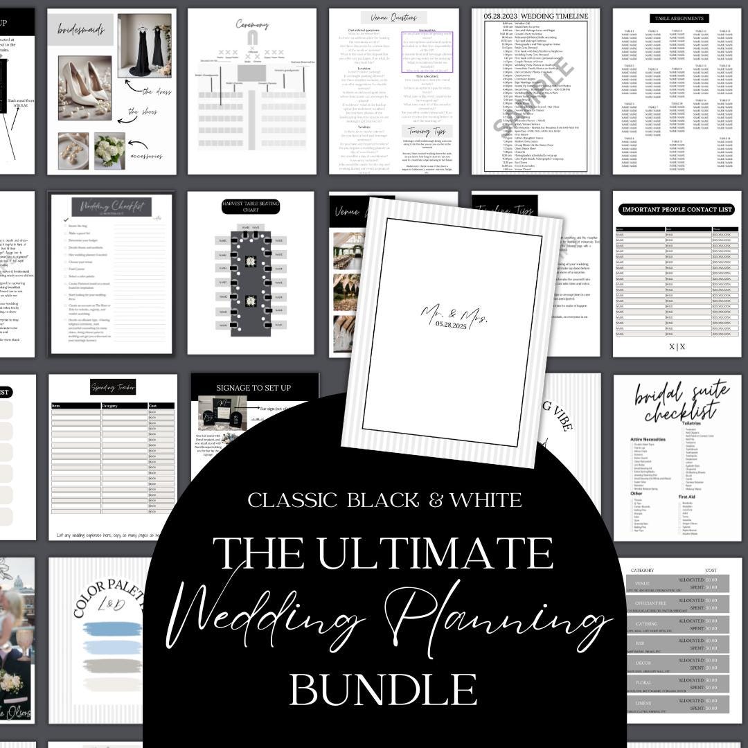 Ultimate Wedding Planning Binder Template | Classic Theme, Customizable ...