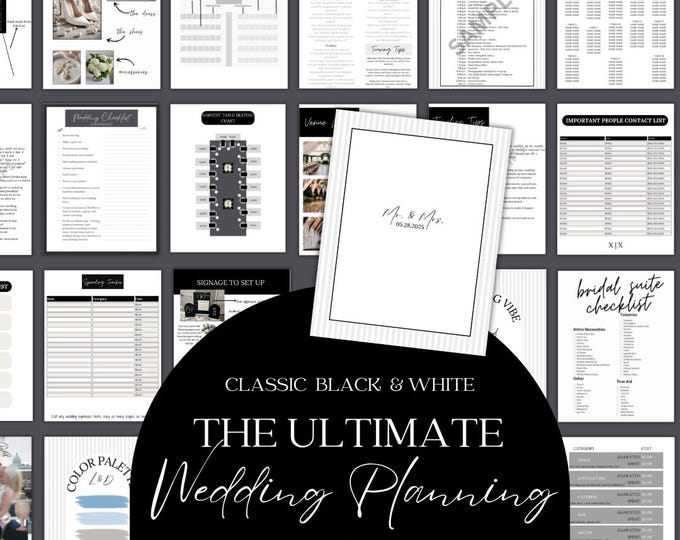 Ultimate Wedding Planning Binder Template | Classic Theme, Customizable ...