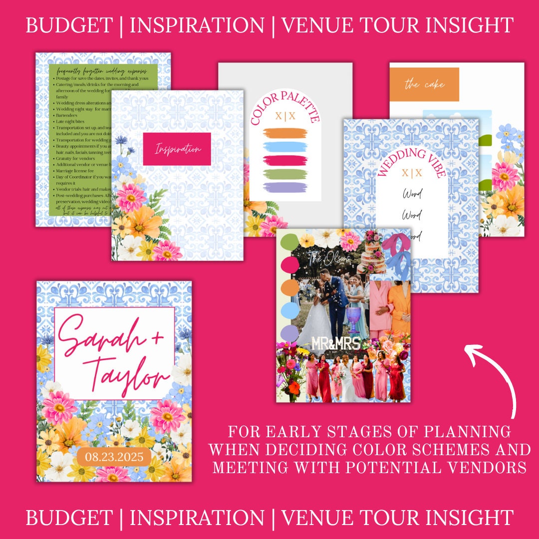 Ultimate Wedding Planning Binder Template | Garden Party, Customizable ...
