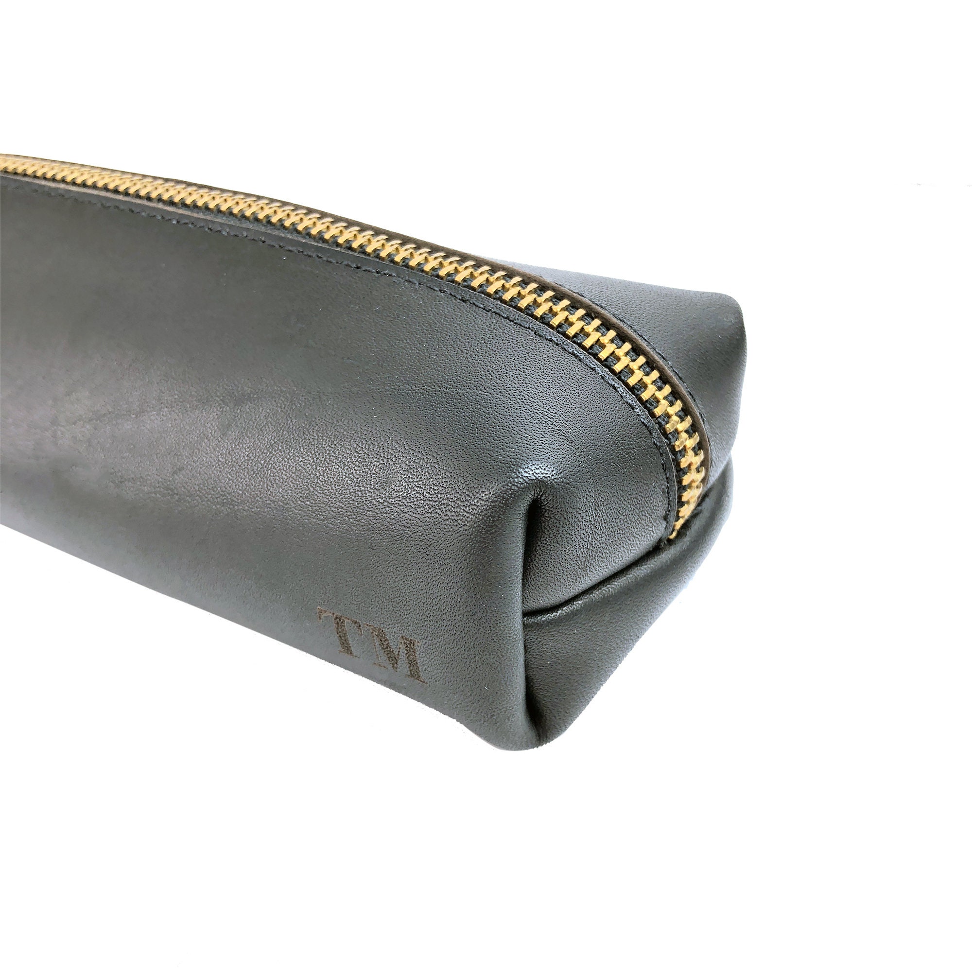 Black Leather Personalized School Case Personalized School | Etsy