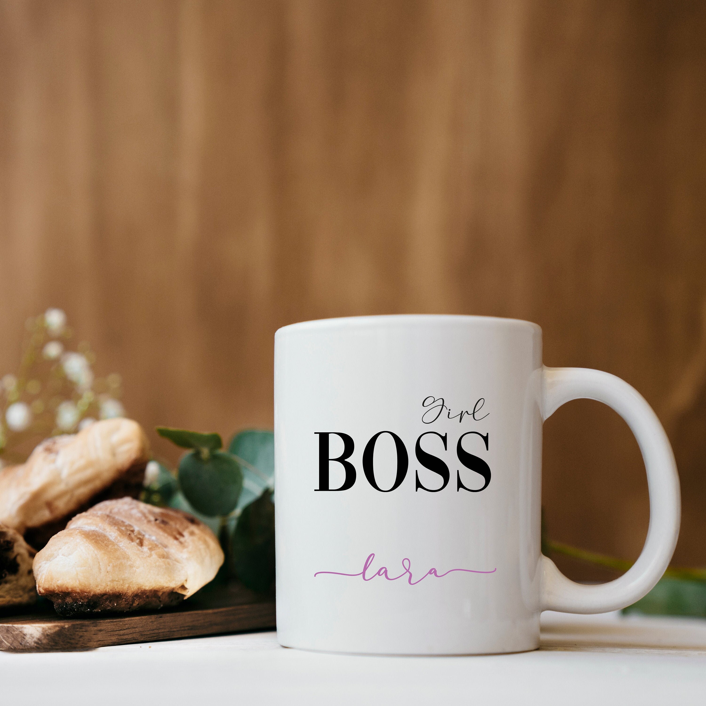 Personalised NAME GIRL BOSS Mug, Girl Boss Name Mug, Personalized ...