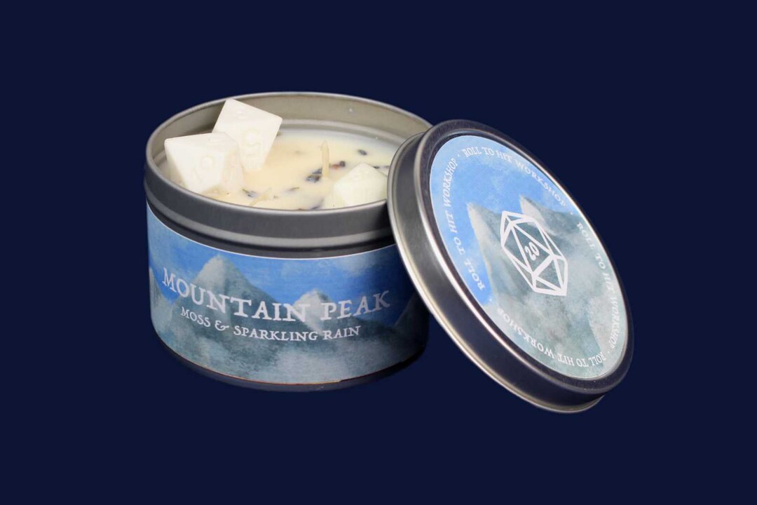 Mountain Peak / DND Candle / D&D Candle / Dnd Gift / Dandd Candle / D20 ...