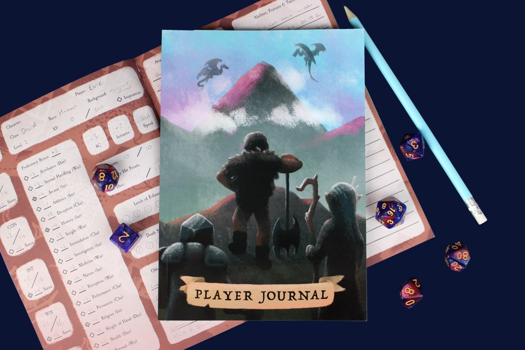 Player Journal, A5 D&D Notebook, 5e, Dnd, D and D, Dungeons and Dragons ...
