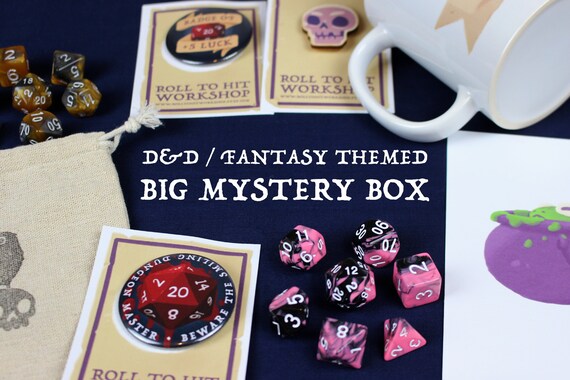 Mystery Gift Box / D&D Gift Box / Dnd Gift / Dice Set / Dice | Etsy
