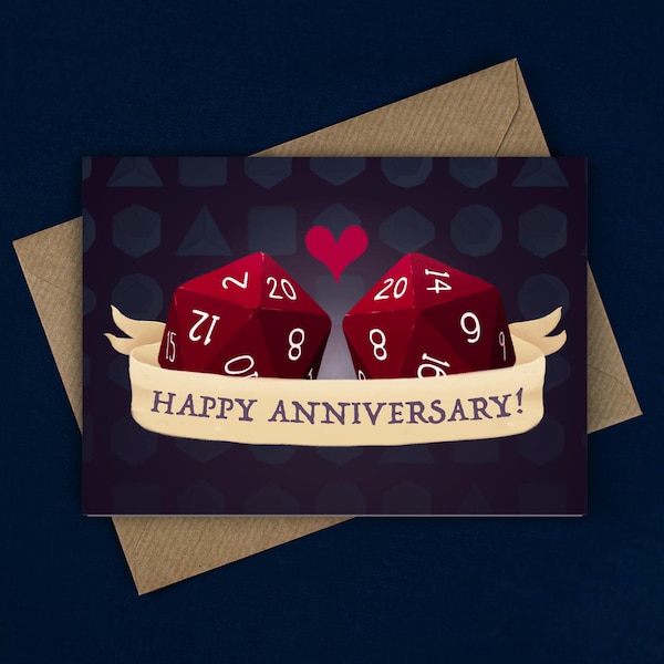D&d Anniversary Card - Etsy