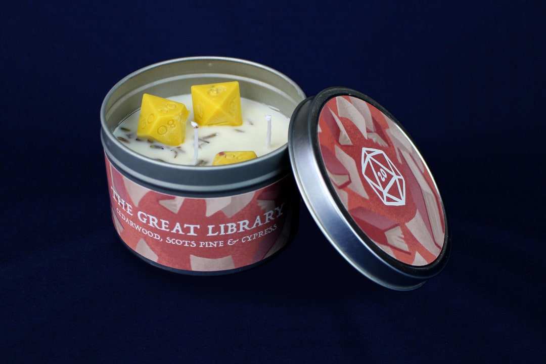 DND Candle / the Great Libary / D&D Candle / Dnd Gift / Book Candle ...