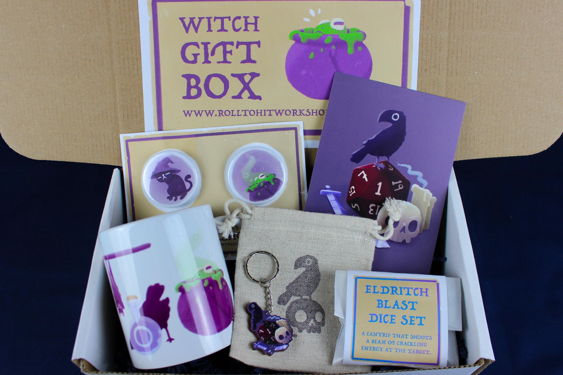 Witch Gift Box / D&D Gift Box / DnD Gift Box / Dice Set / Dice | Etsy