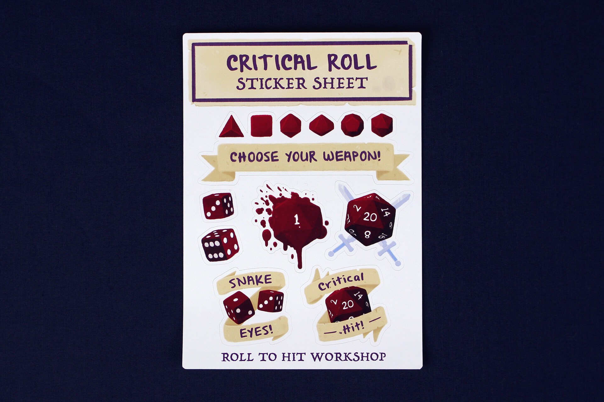Critical Roll Sticker Sheet D&D Stickers Dnd Stickers - Etsy