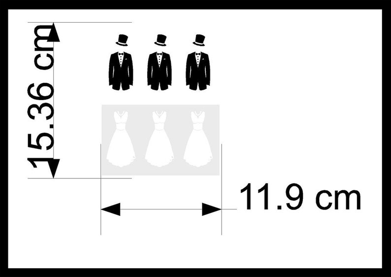 3 X Pairs of Bride and Groom Wedding Vinyl Sticker Decals for - Etsy