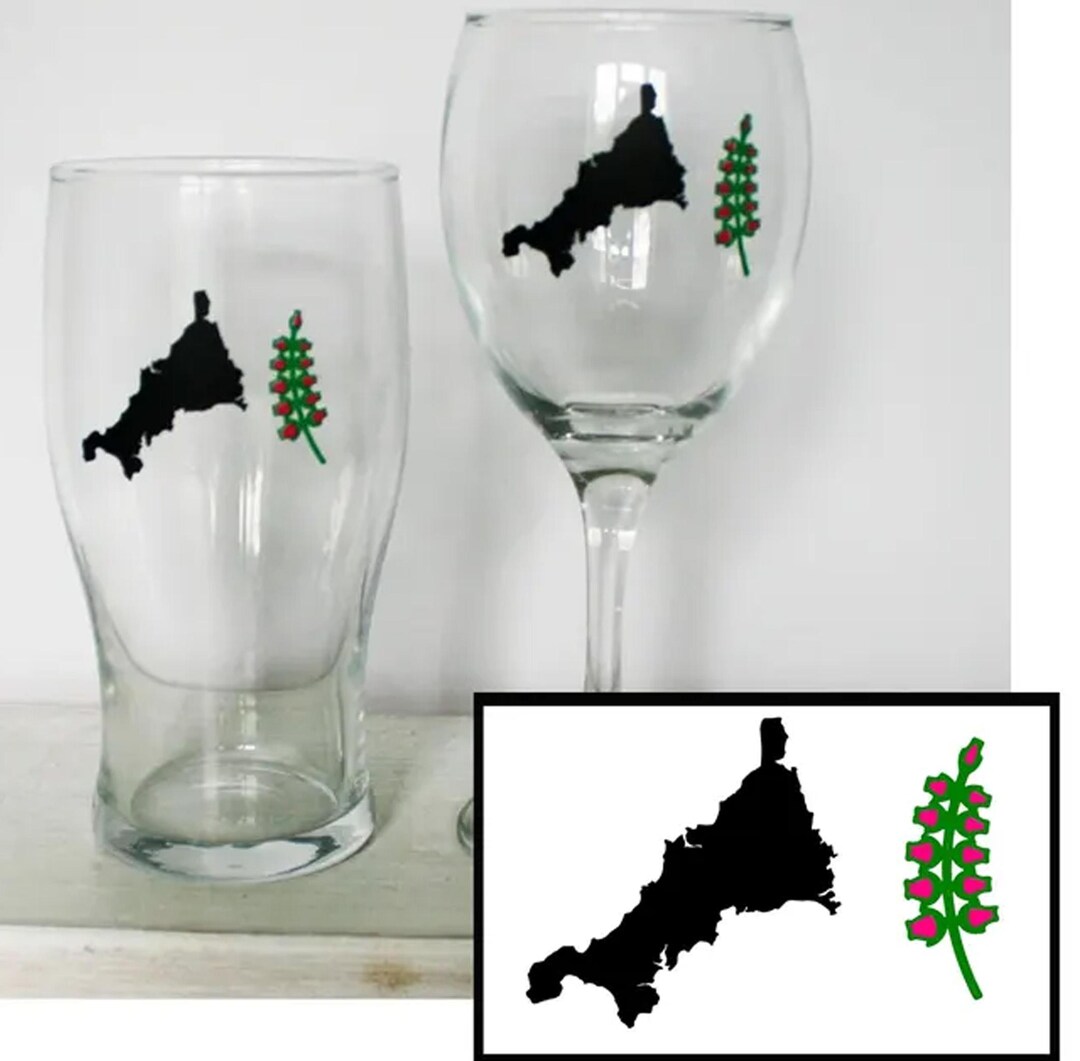 Sticker Decals, Cornwall Map and Cornish Heather Vinyl Sticker Decals X ...