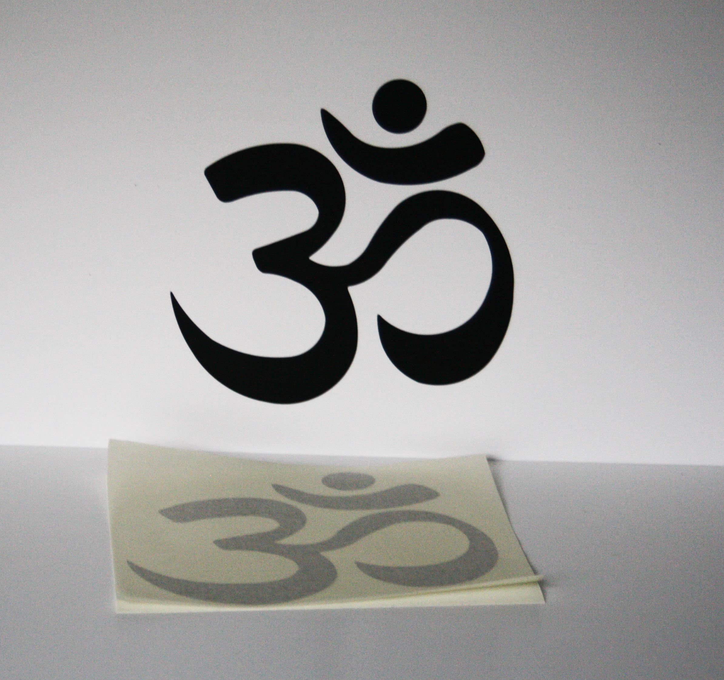 1 X 'om' Symbol Wall Art Vinyl Sticker Decal. Yoga Aum Window Sticker ...