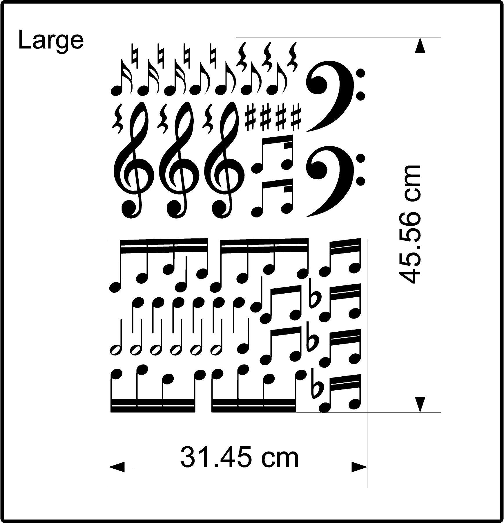 Musical Note Vinyl Sticker Decals Suitable for a Variety of | Etsy