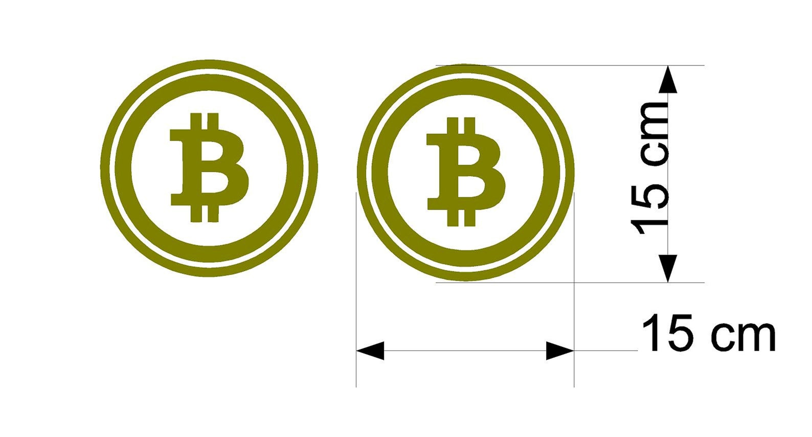 2 X Bitcoin Cryptocurrency Vinyl Sticker Decals. - Etsy