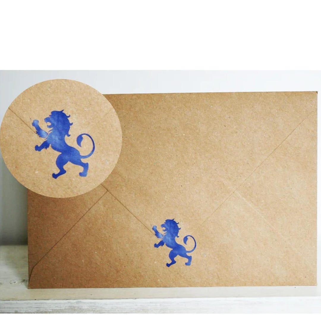 Sticker Decals, English Lion Envelope Seal Vinyl Sticker Decals X 28 ...