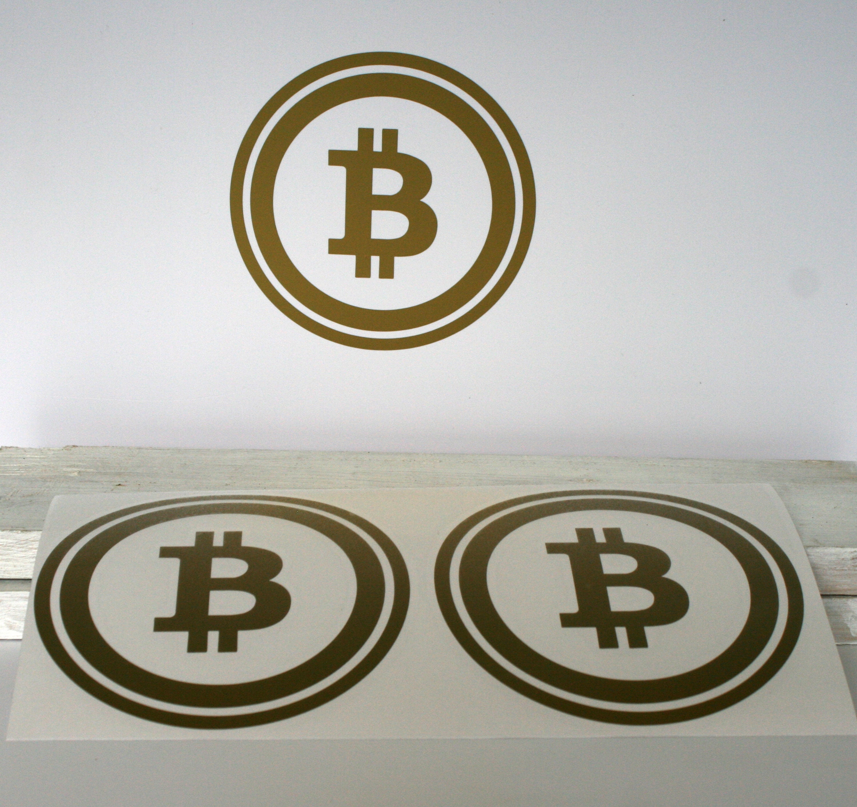 2 X Bitcoin Cryptocurrency Vinyl Sticker Decals. - Etsy