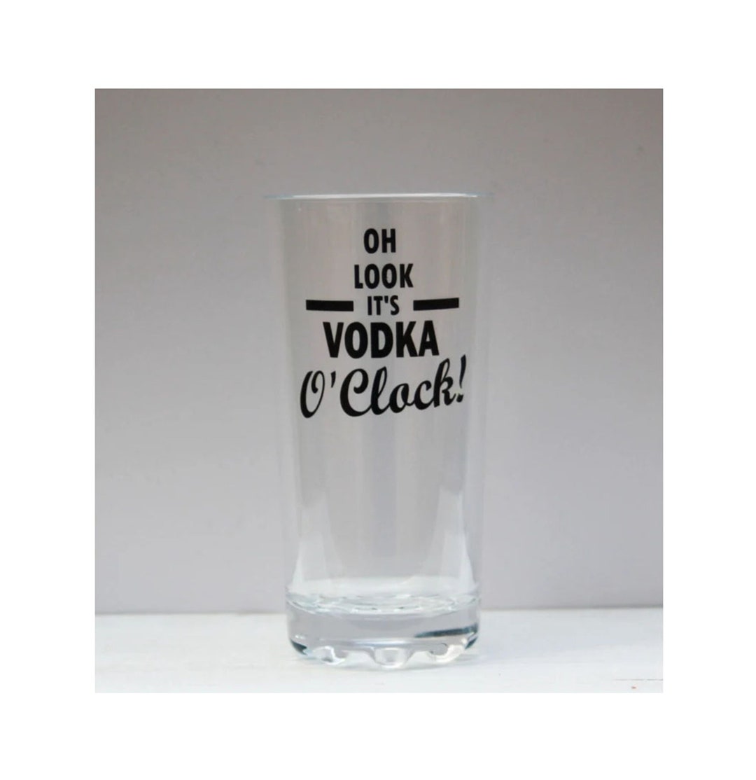 6 X Vodka O'clock Vinyl Sticker Decals for High Glass Celebration ...