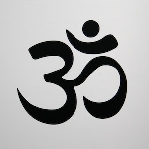 1 X 'om' Symbol Wall Art Vinyl Sticker Decal. Yoga Aum Window Sticker ...