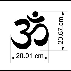 1 X 'om' Symbol Wall Art Vinyl Sticker Decal. Yoga Aum Window Sticker ...