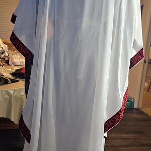 Modern Traditional Embroidered Palestinian Jordanian White Dress Thobe ...