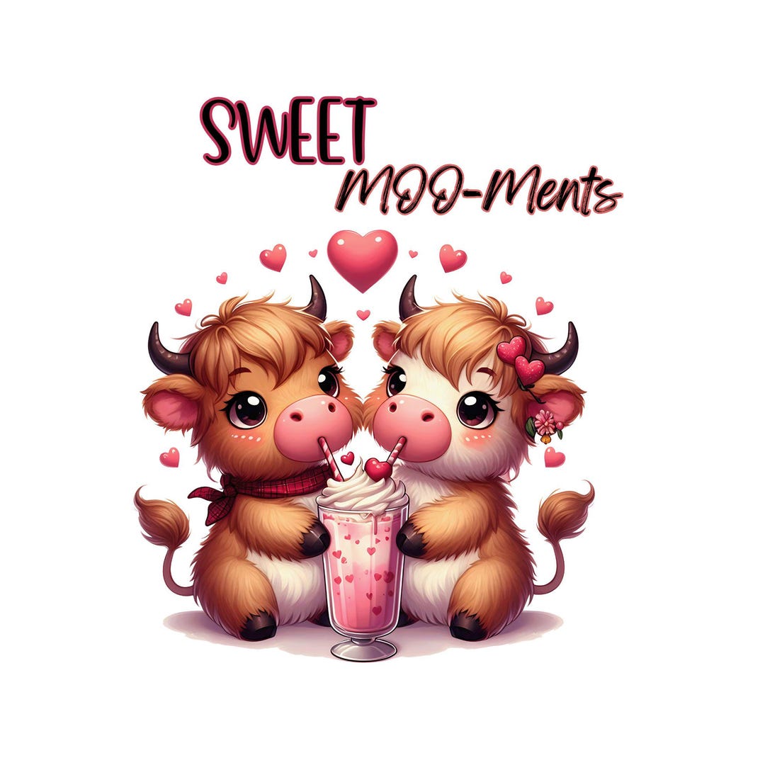 Valentine Cow PNG | Sweet Moo-ments Graphic (digital Download) - Etsy